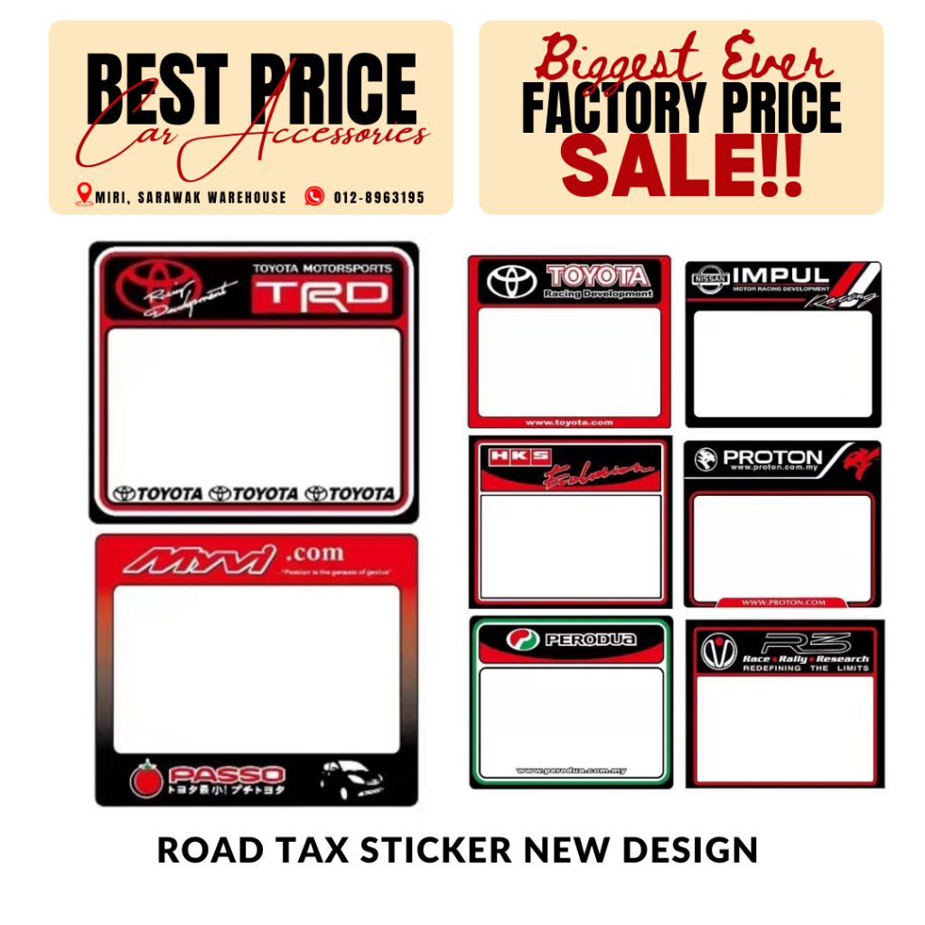 Road Tax Sticker New Design | Shopee Malaysia