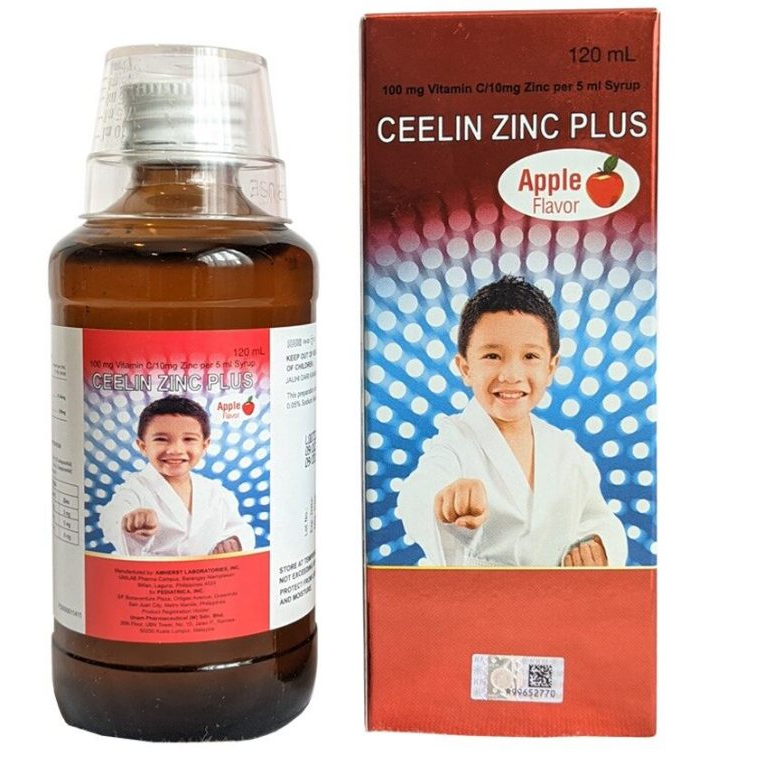 Ceelin Zinc Plus Syrup SIRAP VITAMIN C UNTUK KANAK-KANAK (Apple Flavour ...
