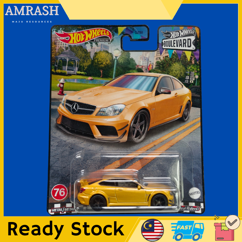 Hotwheels '12 Mercedes-Benz C63 AMG Coupe Black Series Solarbeam Yellow ...