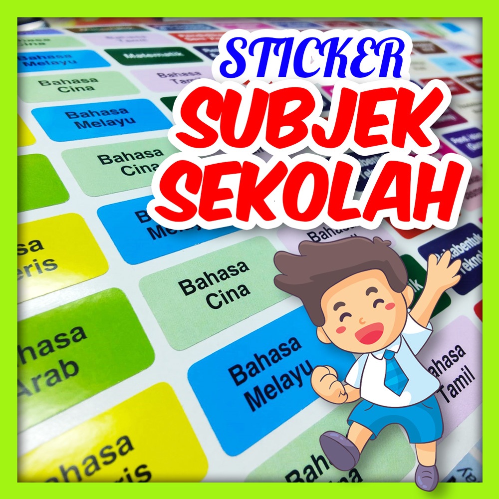 STICKER SUBJEK sekolah rendah hari subjek sekolah harian dan sekolah ...