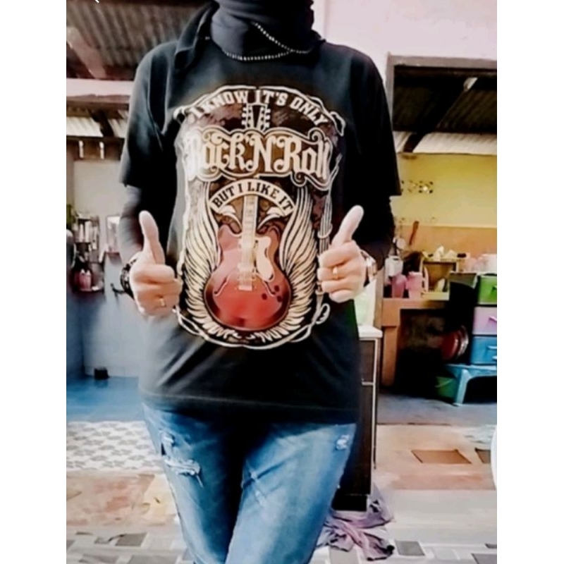 BAJU T-SHIRT ROCK N ROLL BUT I LIKE IT PREMIUM 100% COTTON | Shopee ...