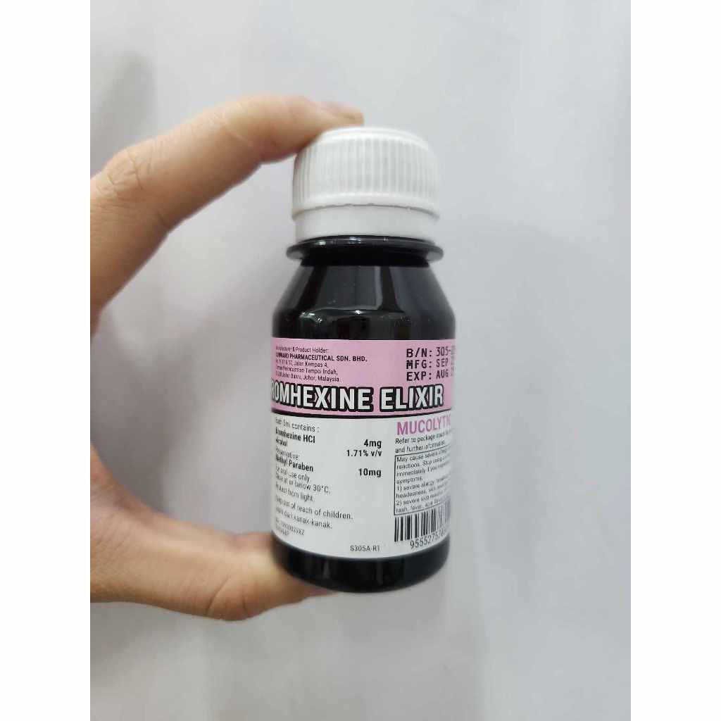 SUNWARD BROMHEXINE SYRUP 60ML UBAT PECAH KAHAK | Shopee Malaysia