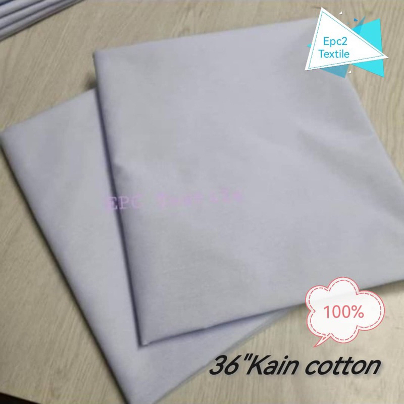 (Ready Stock🇲🇾)Kain Cotton Putih White Cloth Fabric Plain Kosong ...