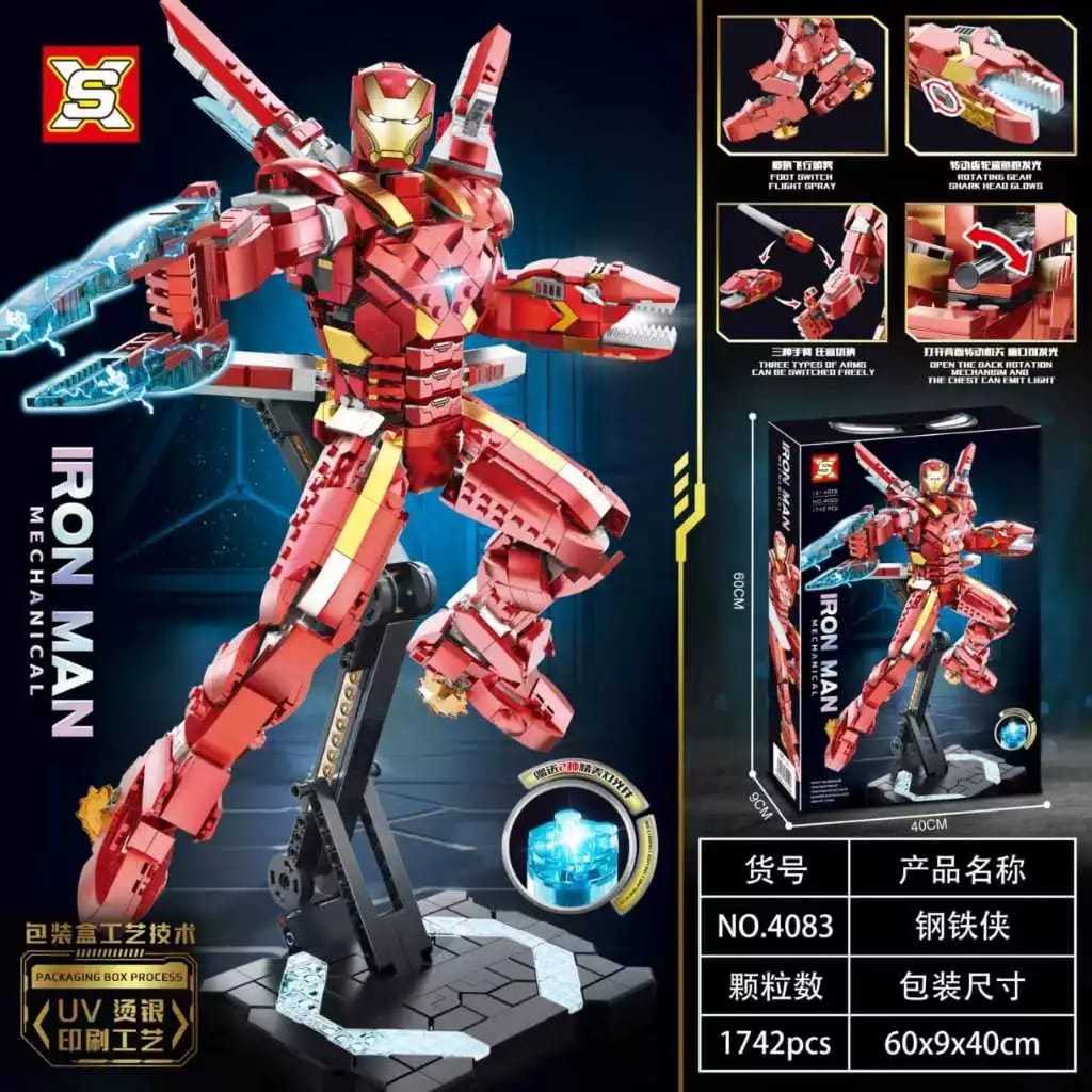 SX IRON MAN MECHANICAL BUILDING BLOCK(XS4083) | Shopee Malaysia