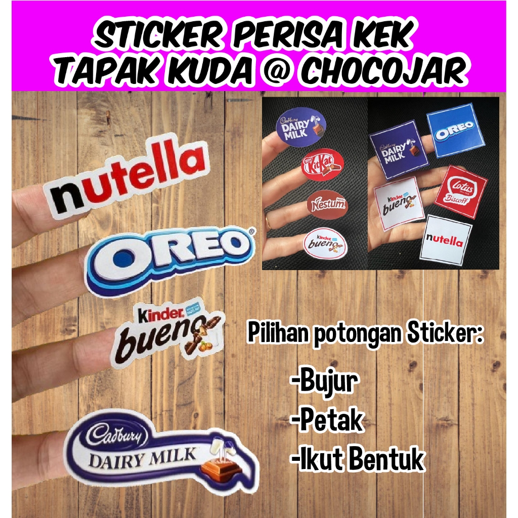 Sticker perisa kek tapak kuda chocojar steker tapak kuda | Shopee Malaysia