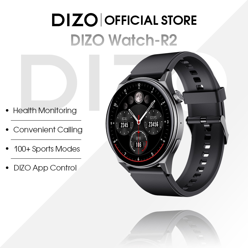 DIZO R2 AMOLED Display 60FPS Wireless Charging Sports Health Talk Watch ...