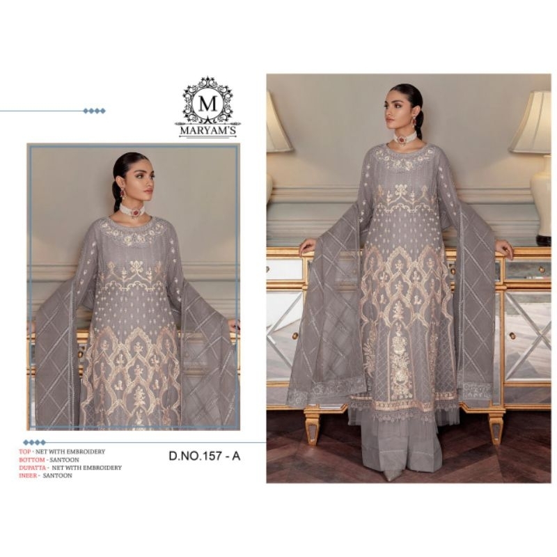 READY MADE SPARKLE PAKISTANI DESIGNER SUIT WITH HEAVY BEAUTIFUL NET ...