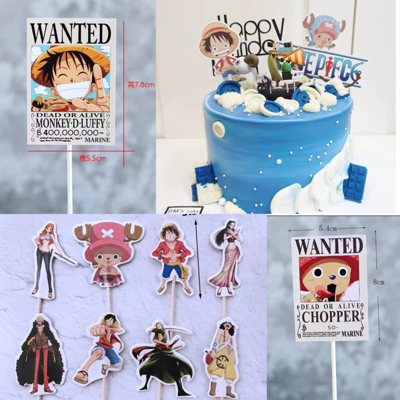 IMOCHI 海贼王 蛋糕纸卡插件 One piece cake topper | Shopee Malaysia