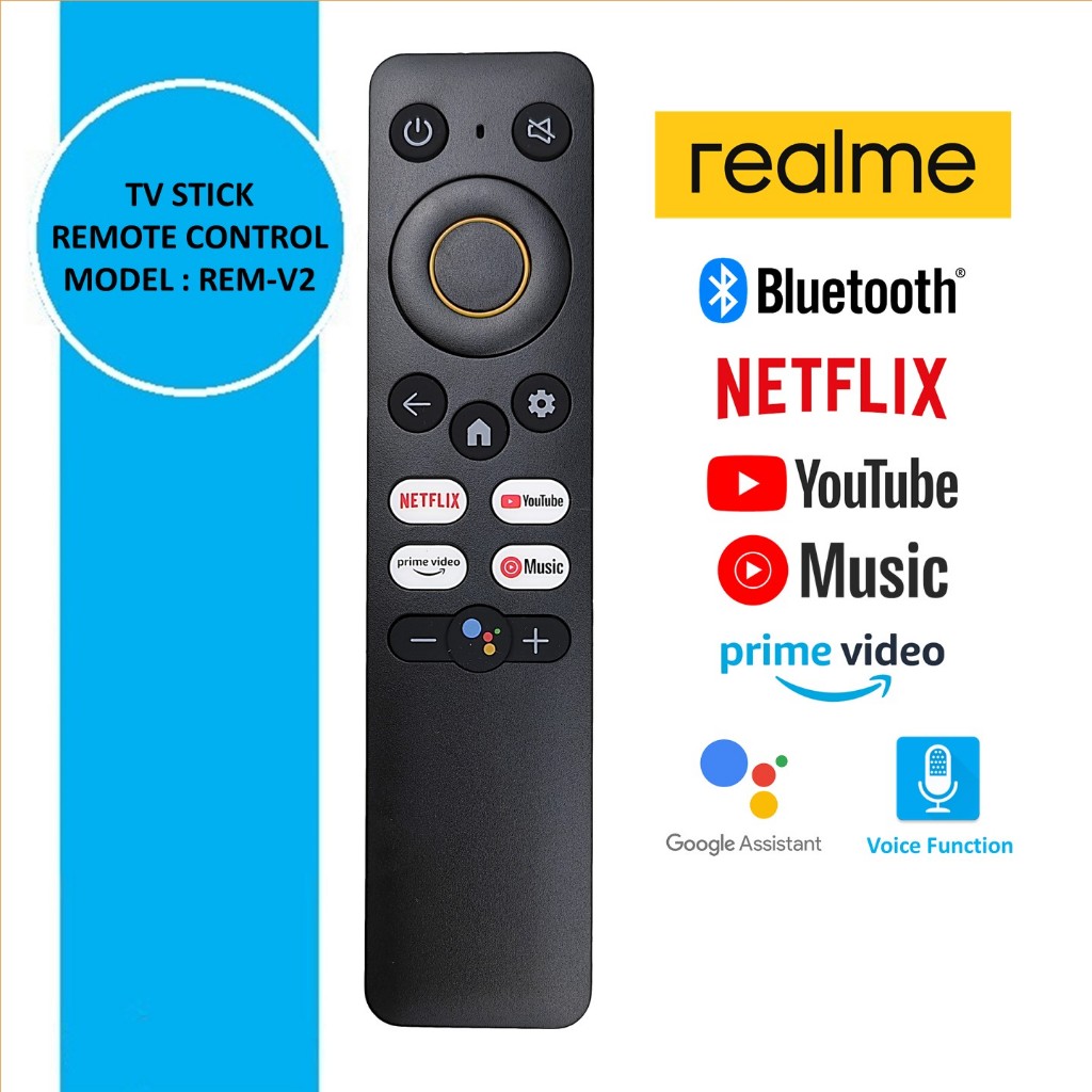 Realme Stick Netflix Youtube Prime Video Music Player Remote Control ...