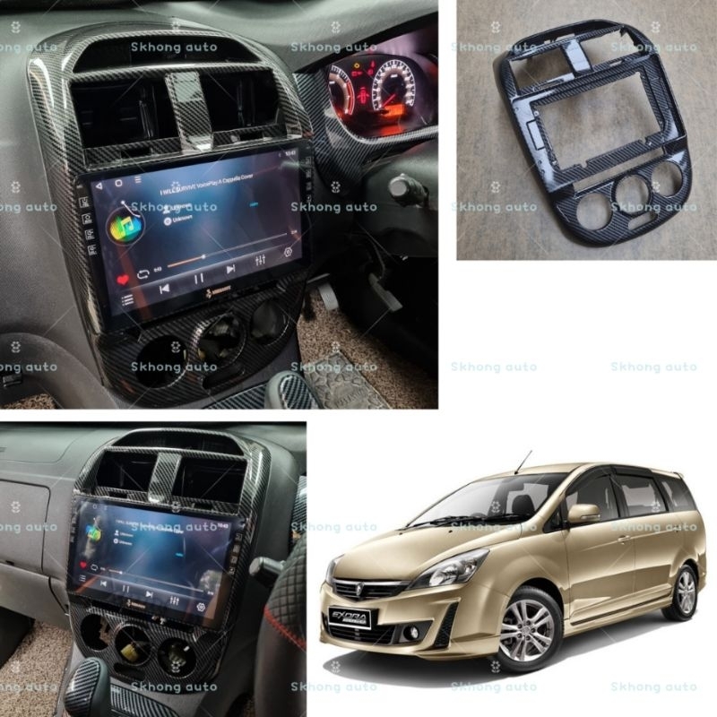 proton exora car Carbon fiber android player casing audio frame radio ...