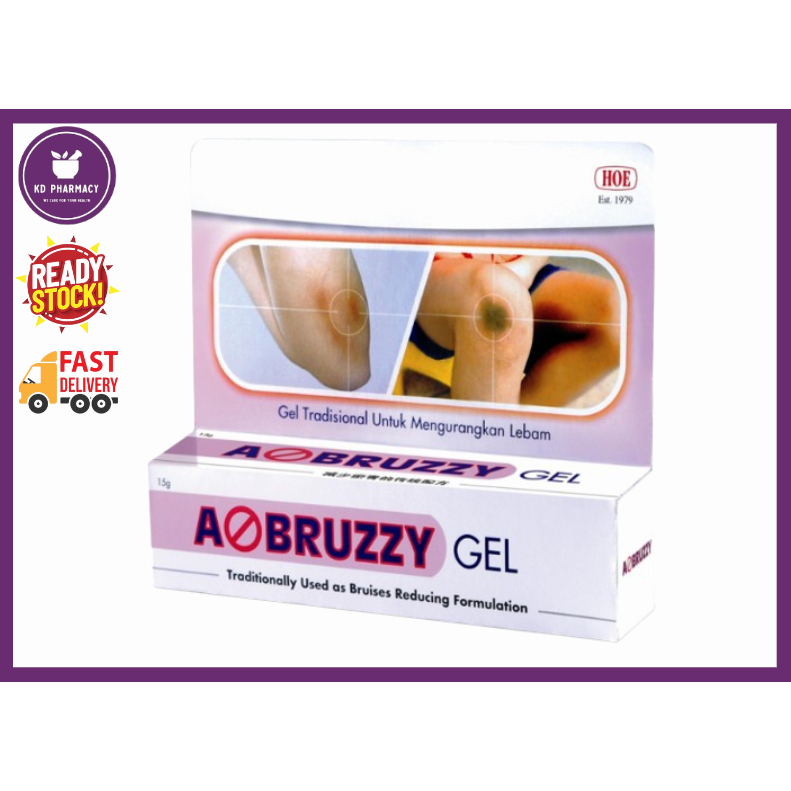 Hoe A-Bruzzy Gel 15g | for bruise ( AOBRUZZY) lebam , bengkak [sprains ...