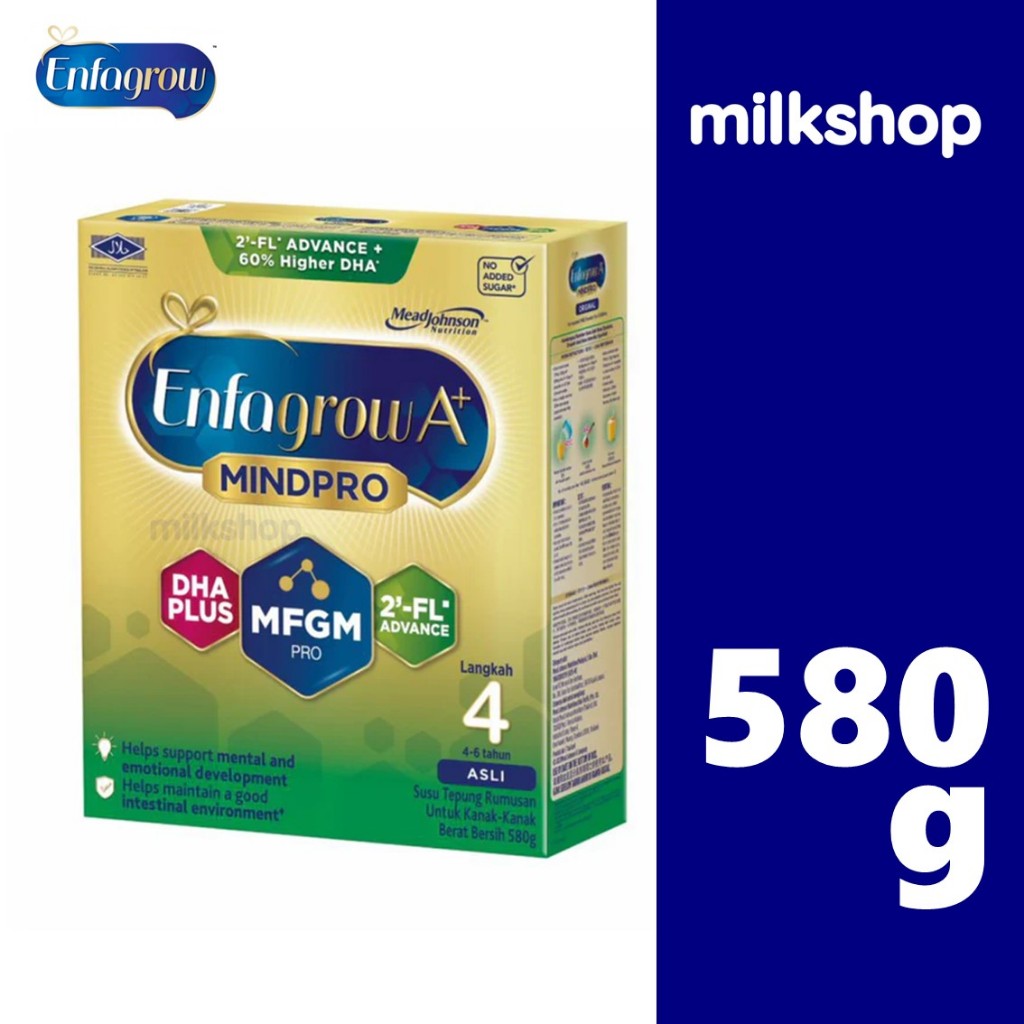 Enfagrow A+ Step4 580g Asli Plain Original Step 4 Enfa Box Mindpro MGFM ...