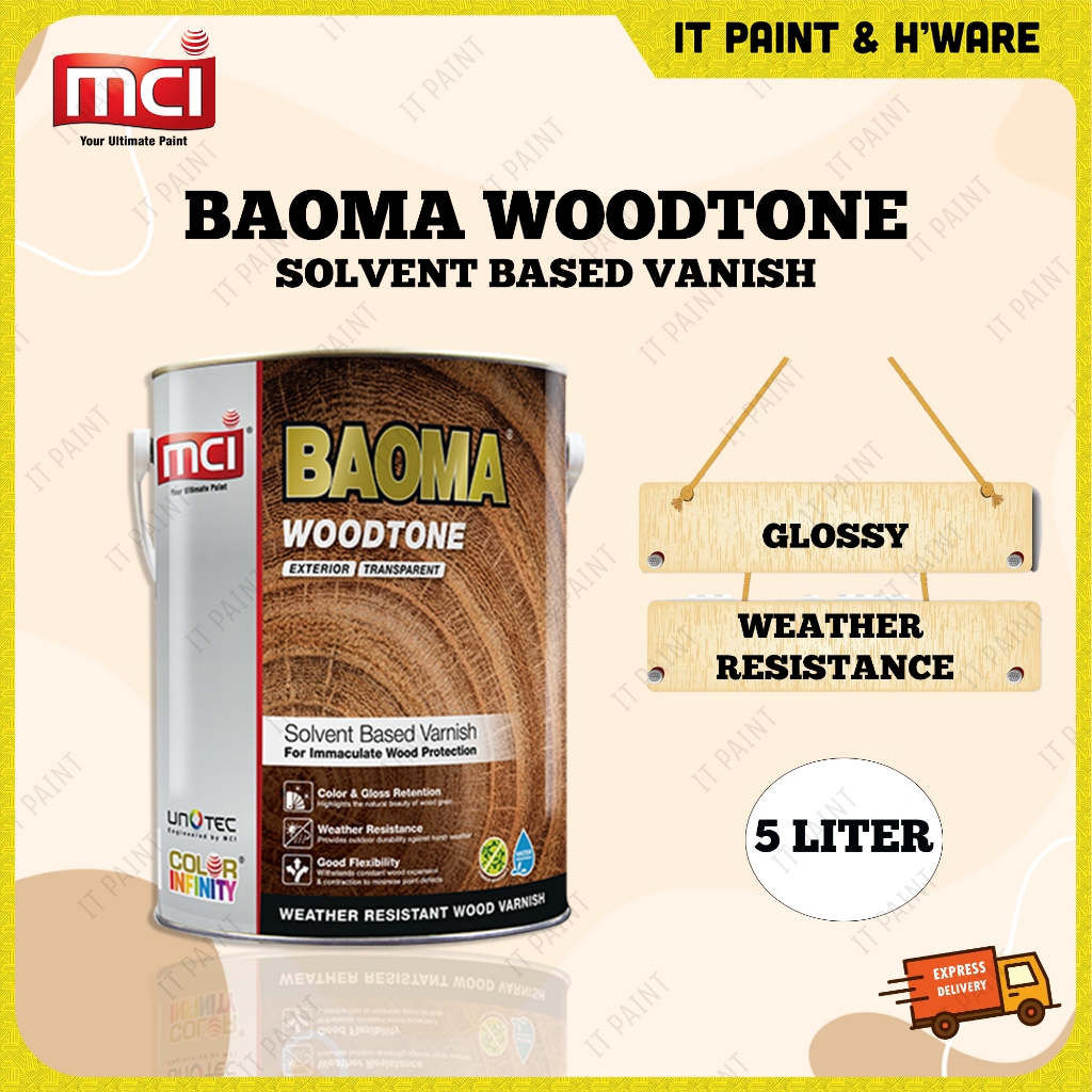Wood Varnish; MCI BAOMA WOODTONE 5 Liter ; Shellac Wood Stain Syelek ...