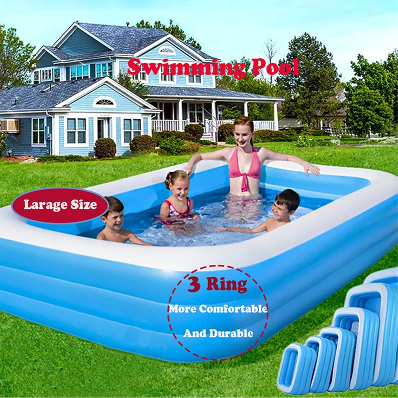 SOFTTO Kolam Mandi Budak 3 RING Inflatable Swimming pool For Kids Pool ...