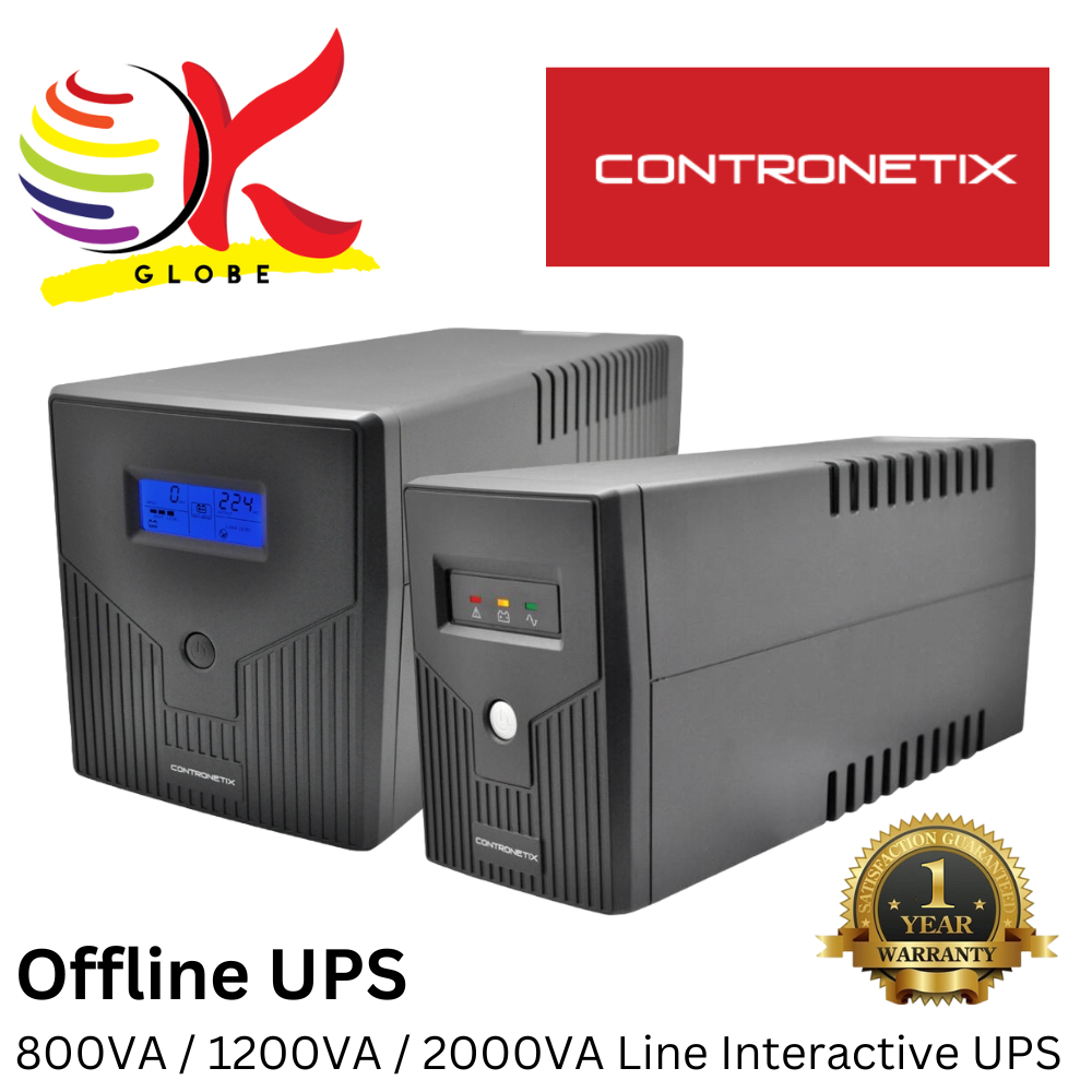 CONTRONETIX OFFLINE UPS V800 / V1200 / V2000 LINE INTERACTIVE AVR WITH ...