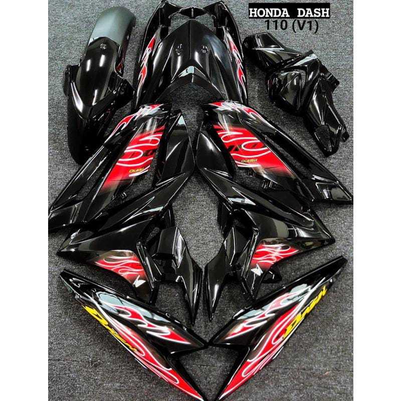 STRIPE HONDA DASH V1 API / STICKER DASH V1 FIRE | Shopee Malaysia