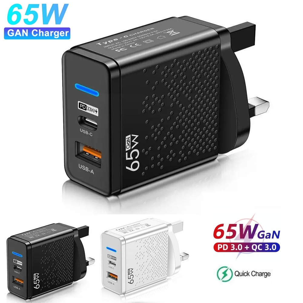 Original 65w PD Fast Charger QC3.0 USB + PD Fast Charging Adapter With ...
