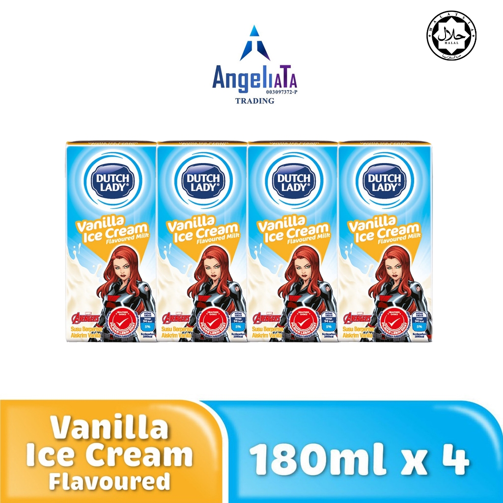 🥛🍦Dutch Lady Milky Marvel Avengers Vanilla Ice Cream Flavor 180ml x 4s UHT Dairy Healthy Milk ...
