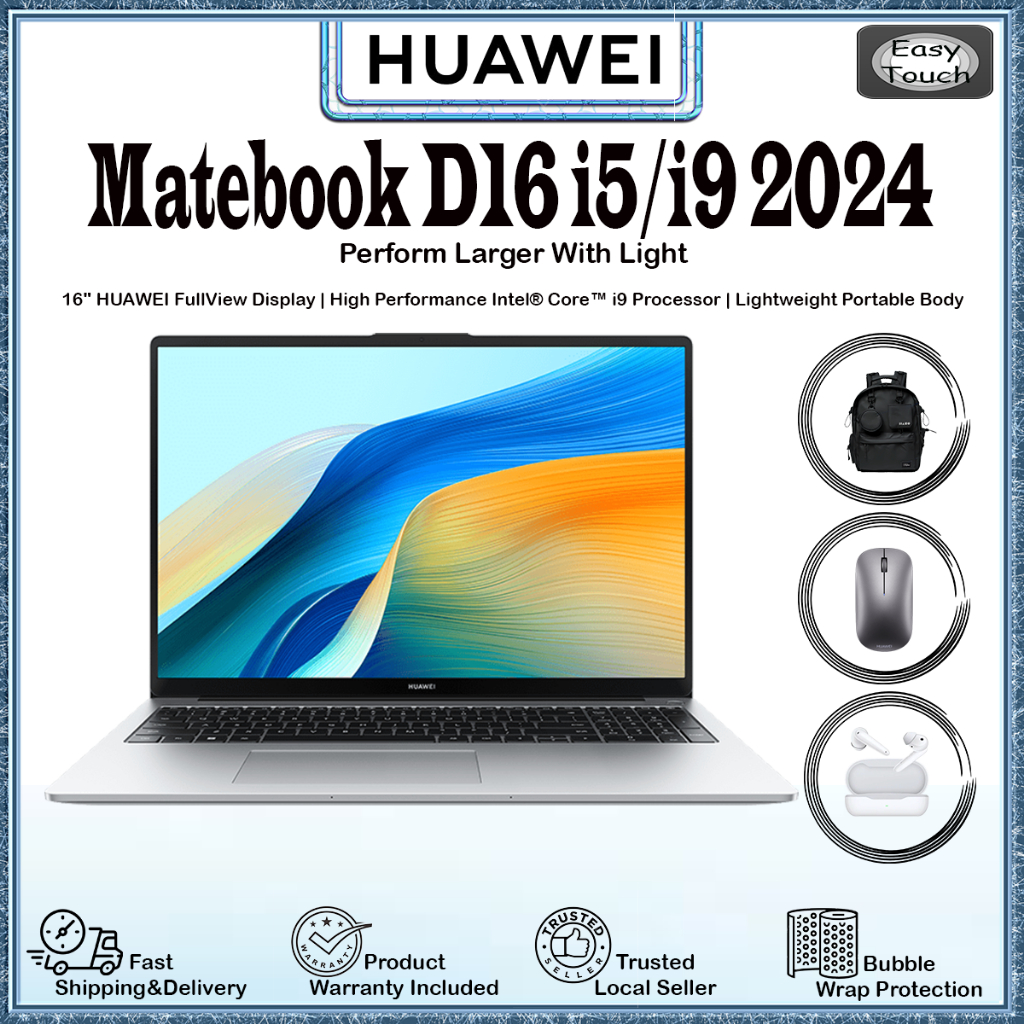Huawei Matebook D16 i5/i9 12th/13th (8GB+512GB)(16GB+512GB) Original ...