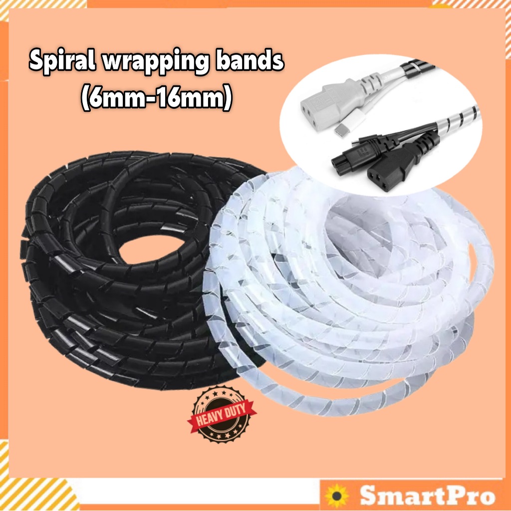 5Meter Spiral Wrapping Band Spiral Cable Protector Cable Organizer ...