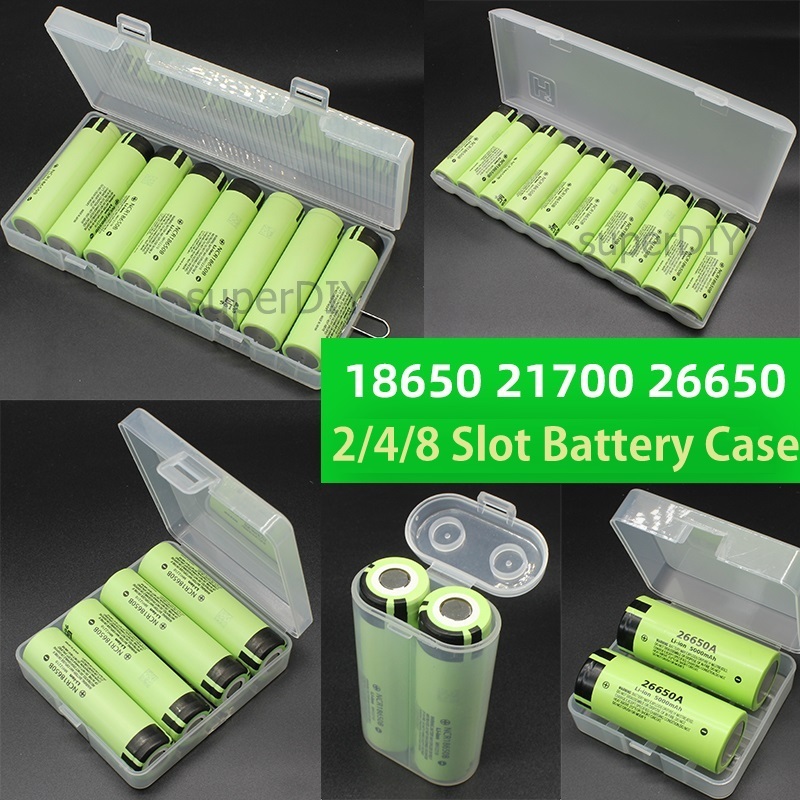 AA AAA 18650 26650 21700 Battery Case Batteries Hard Casing Box ...