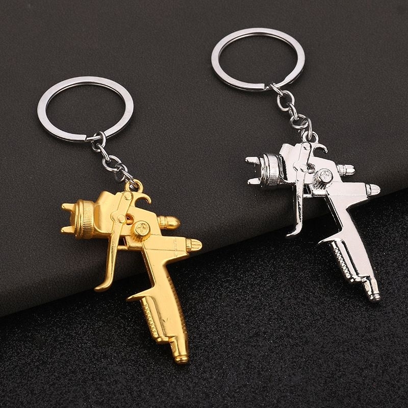 Metal creative water gun keychain, mini water gun keychain small ...
