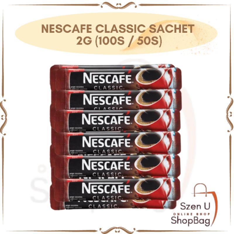 Nescafe Classic Sachet 2g (100s / 50s) | Shopee Malaysia