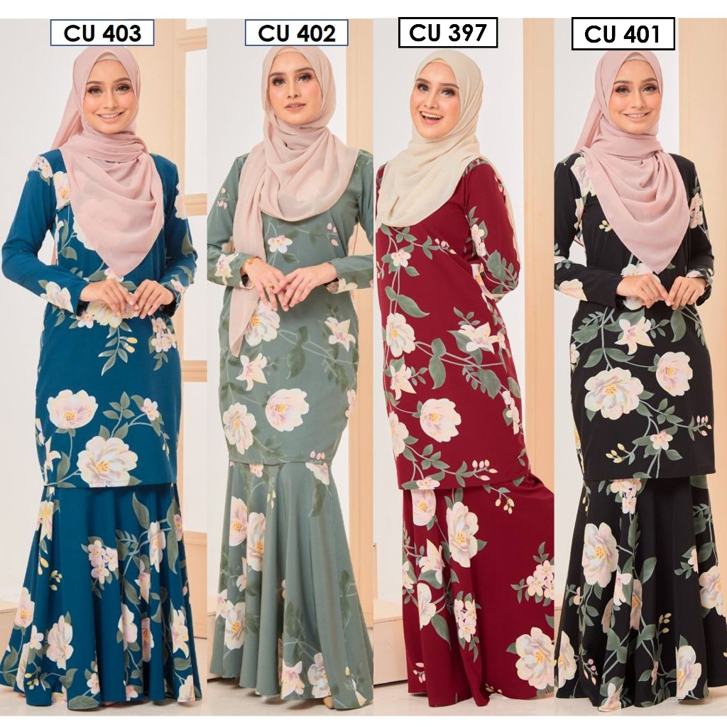 Baju Kurung Moden Chiffon Kain Kembang Payung Raya 2023 XS – 4XL ...