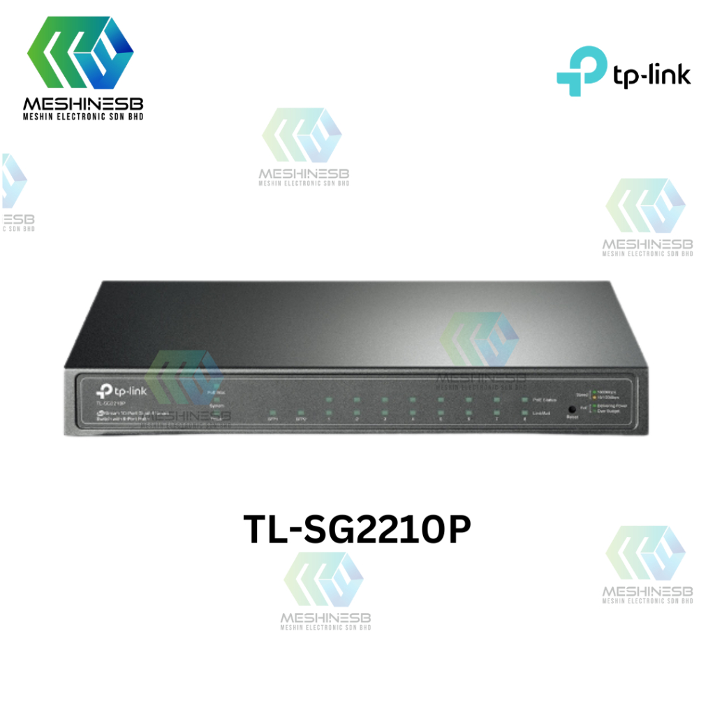 TP-Link SG2210P/JetStream 10-Port Gigabit Smart Switch with 8-Port PoE+ ...