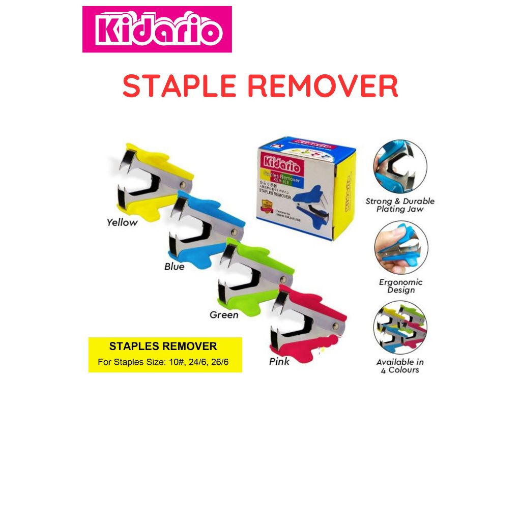 [ KSR-508 ] Kidario Staples Remover / Removal / Staple Remover | Shopee ...