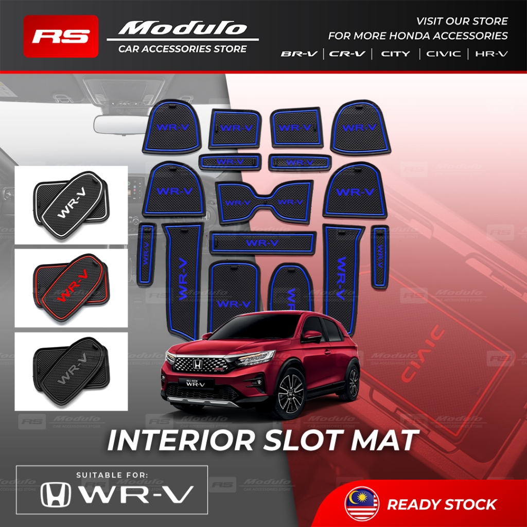 [𝗜𝗡𝗧𝗘𝗥𝗜𝗢𝗥 𝗦𝗟𝗢𝗧 𝗠𝗔𝗧] HONDA WRV 2023 2024 Anti Slip Rubber Pad Interior ...