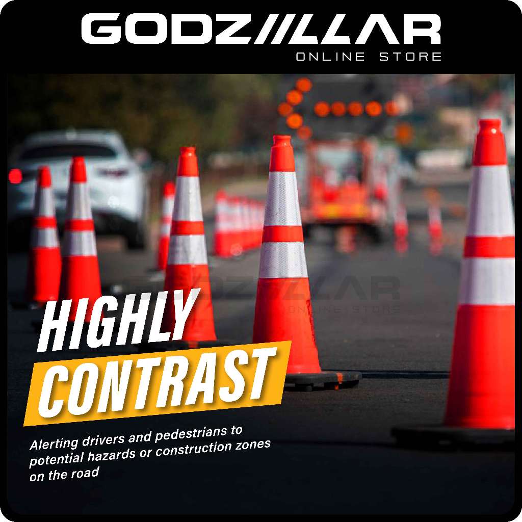 30”/77cm Safety Cone Road Cone Traffic Cone PVC Reflective Sticker ...