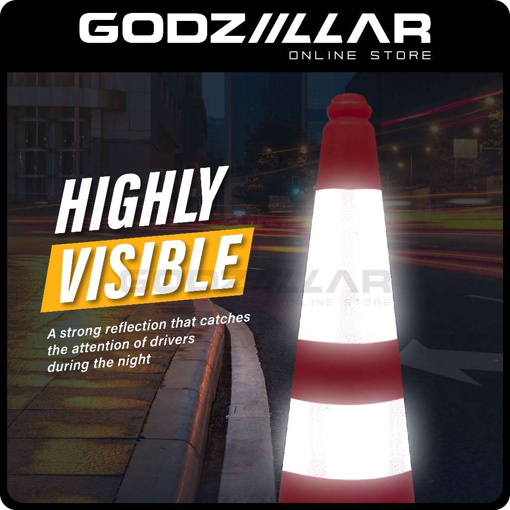 30”/77cm Safety Cone Road Cone Traffic Cone PVC Reflective Sticker ...