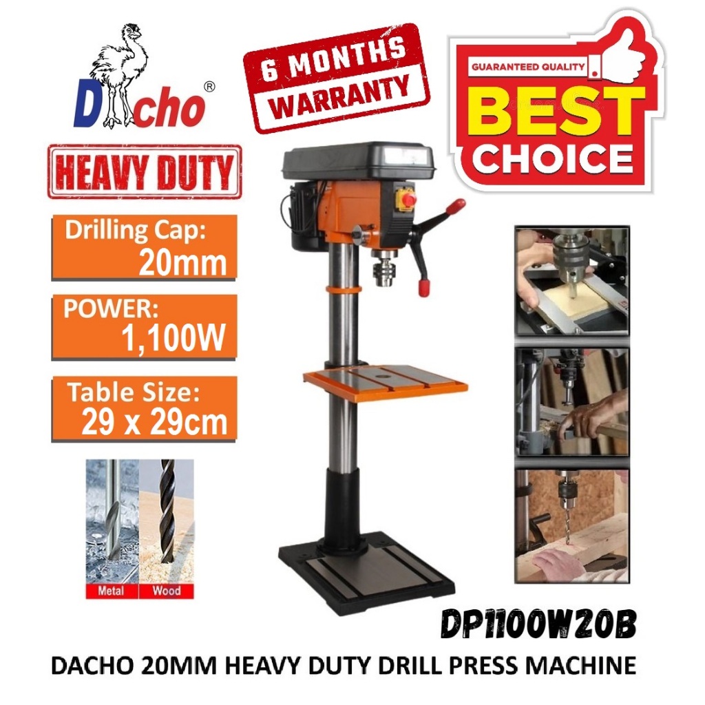 Dacho DP 20mm / 3/4-inch Standing Drill Press Machine (1.5Hp / 1100W ...