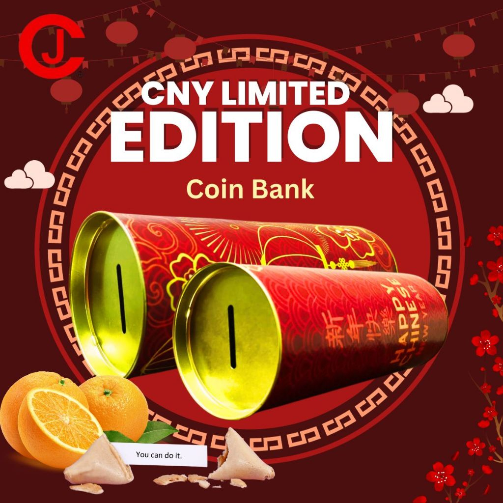 CNY GIFT SET - COIN BANK INCLUDE MANDARIN AND FORTUNE COOKIES | Shopee ...