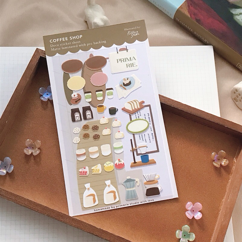 Coffee Shop Deco Stackable Sticker Sheet | Primarie Studio | Shopee ...
