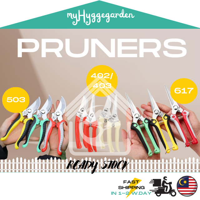 Pruning Shears Gardening Tools Scissors Trimmer Secateurs / Gunting ...