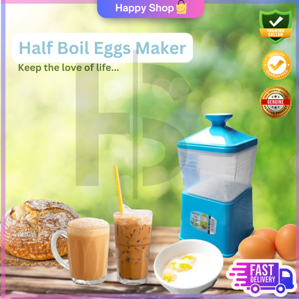 HALF BOIL EGGS MAKER/BEKAS TELUR SEPARUH MASAK/EGG BOILERS/BPA FREE EGG CONTAINER/SQUARE BOILER ...