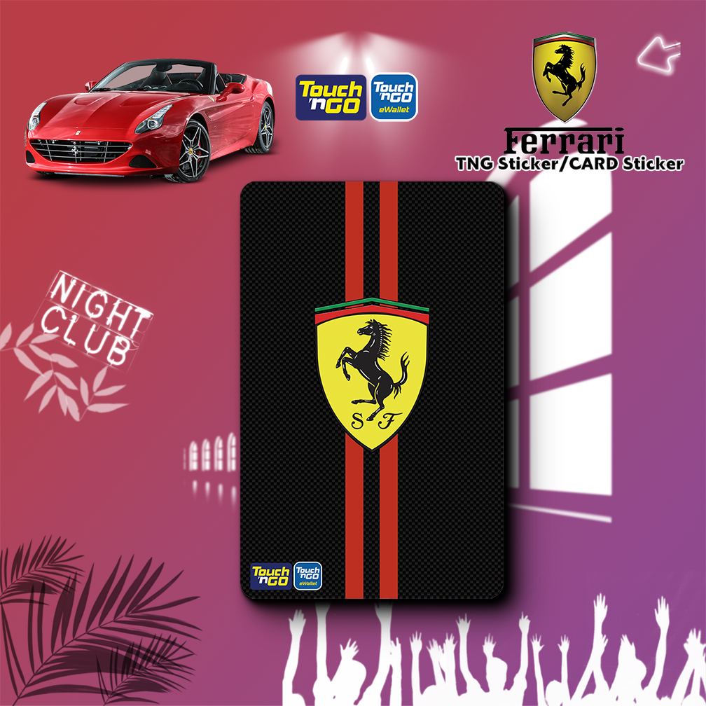 Farrari TNG Sticker - Tng Touch N Go Sticker/Bank Card Sticker Cover ...