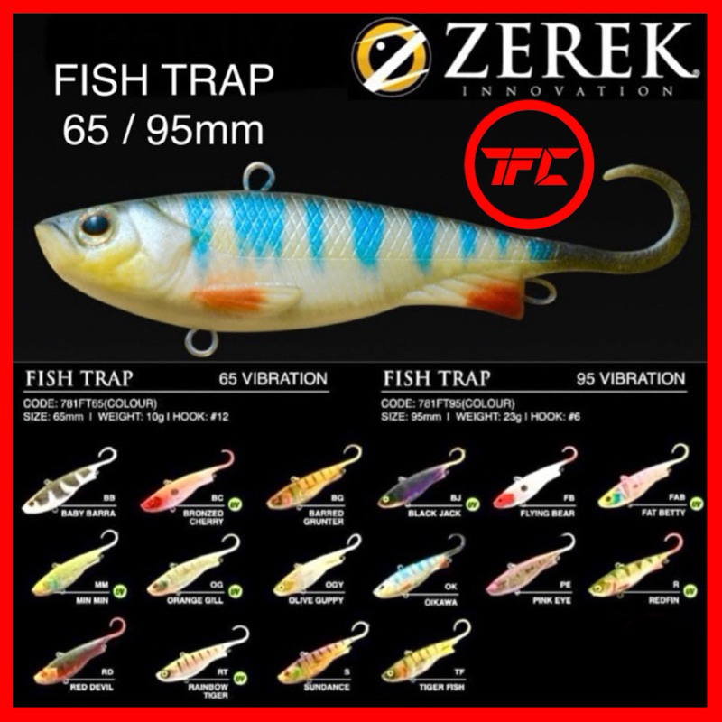 ZEREK Fish Trap 65mm 95mm Soft Plastic Lure Bait Rubber TPE Vibration ...