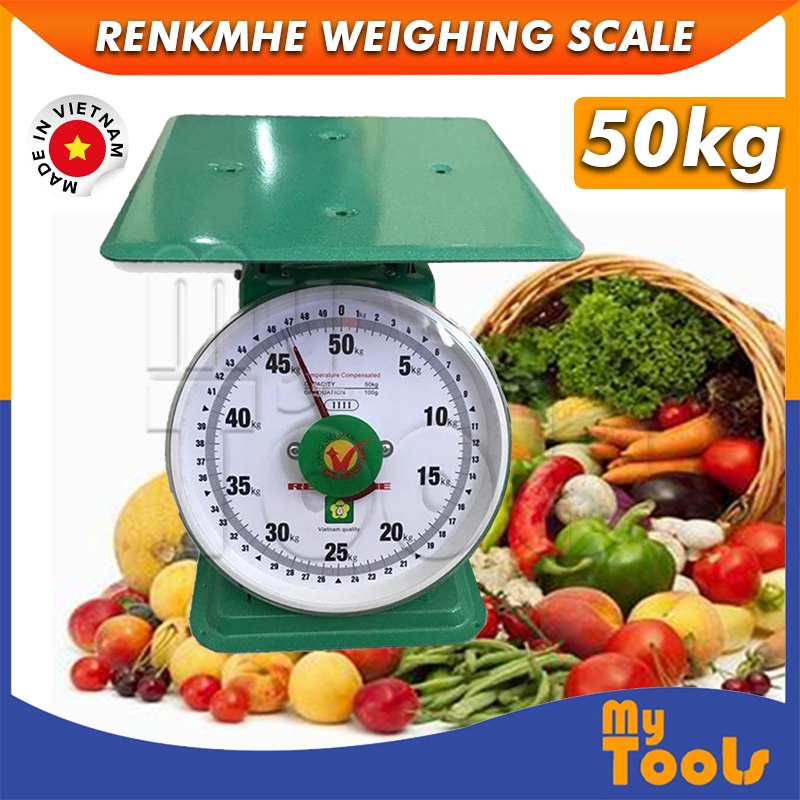 RENKMHE 50KG Commercial Mechanical Weighing Scale Dial Spring Flat Top ...