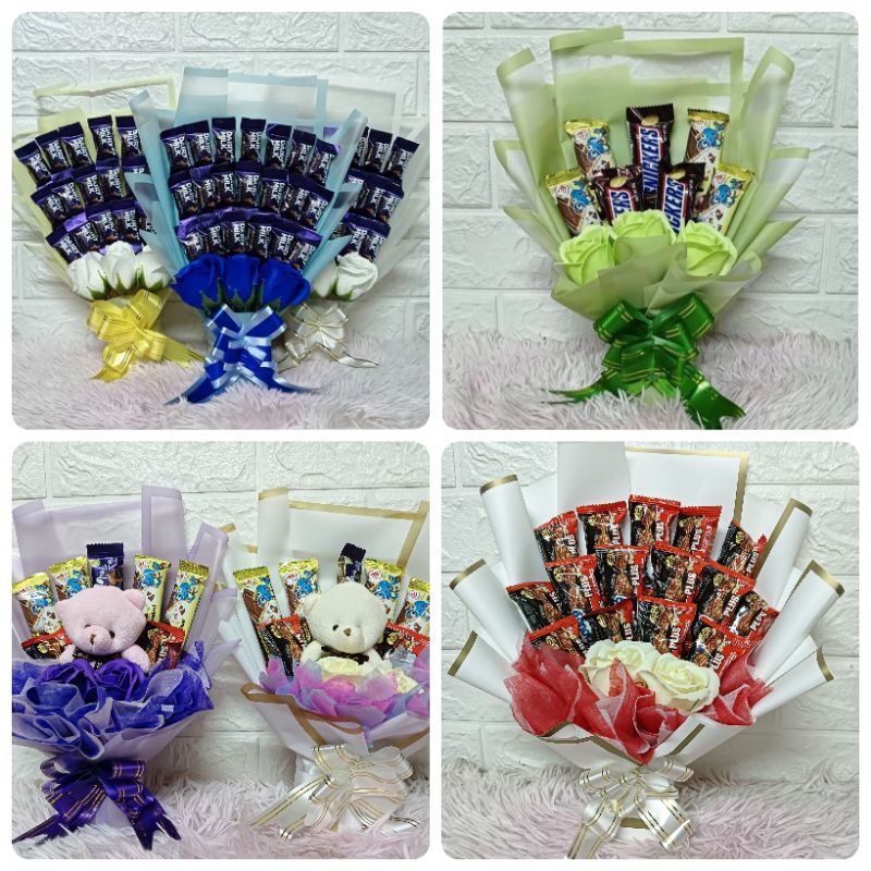 Bouquet bajet @ bouquet coklat + wish card | Shopee Malaysia