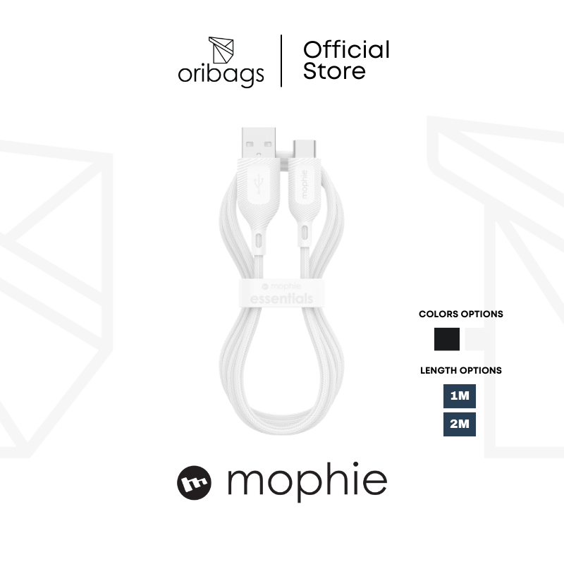 Mophie Essential USB-A to C Braided 15W Cable | Shopee Malaysia