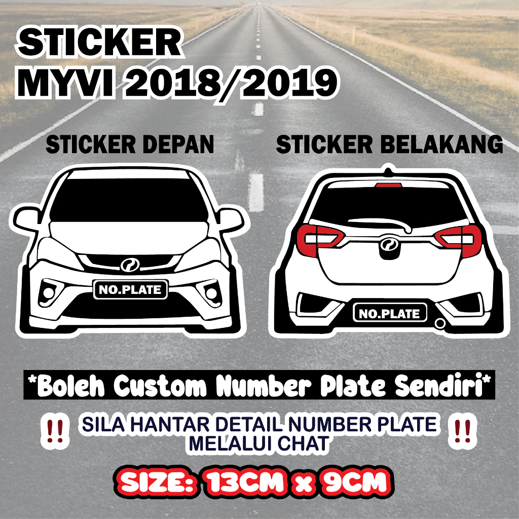 STICKER KERETA MYVI 2018/2019 🔥CUTTING STICKER 🔥8 COLOUR TO CHOOSE 💥ALL ...