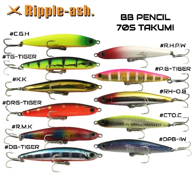 RIPPLE-ASH ZERO ARISE BB PENCIL 70S TAKUMI LURE 70MM/9G | Shopee Malaysia