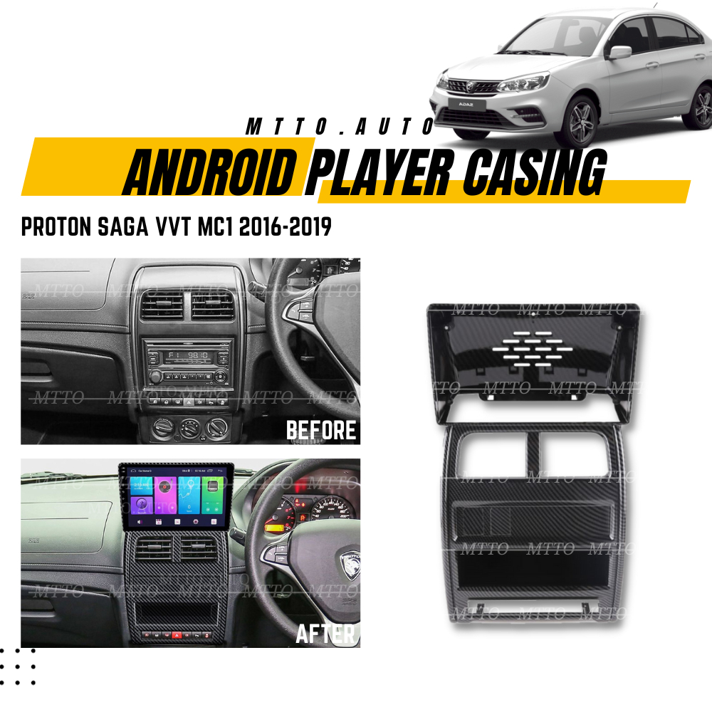 MTTO Proton Saga VVT MC1 2016-2019 Interior Carbon Fiber 9 Inch Android ...