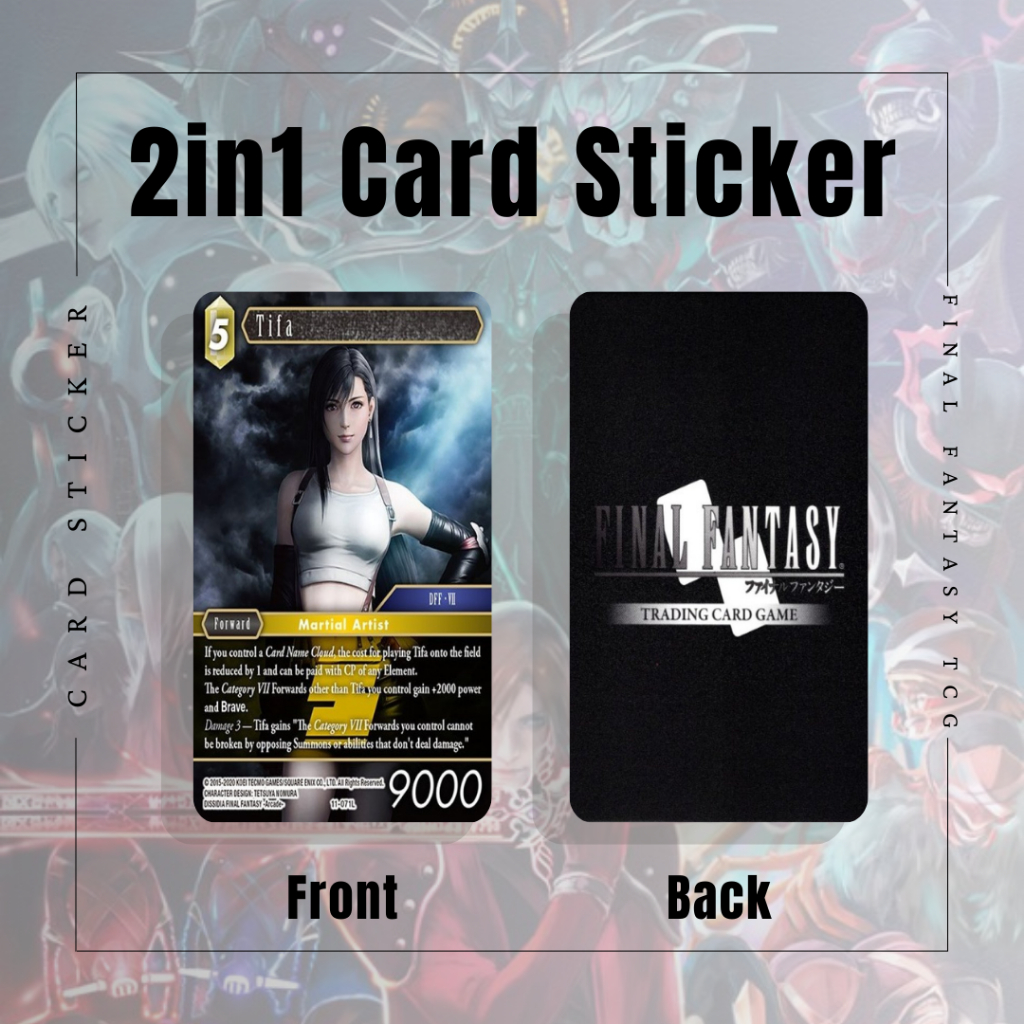 FINAL FANTASY TCG 2IN1 CARD STICKER - TNG CARD / NFC CARD / ACCESS CARD ...