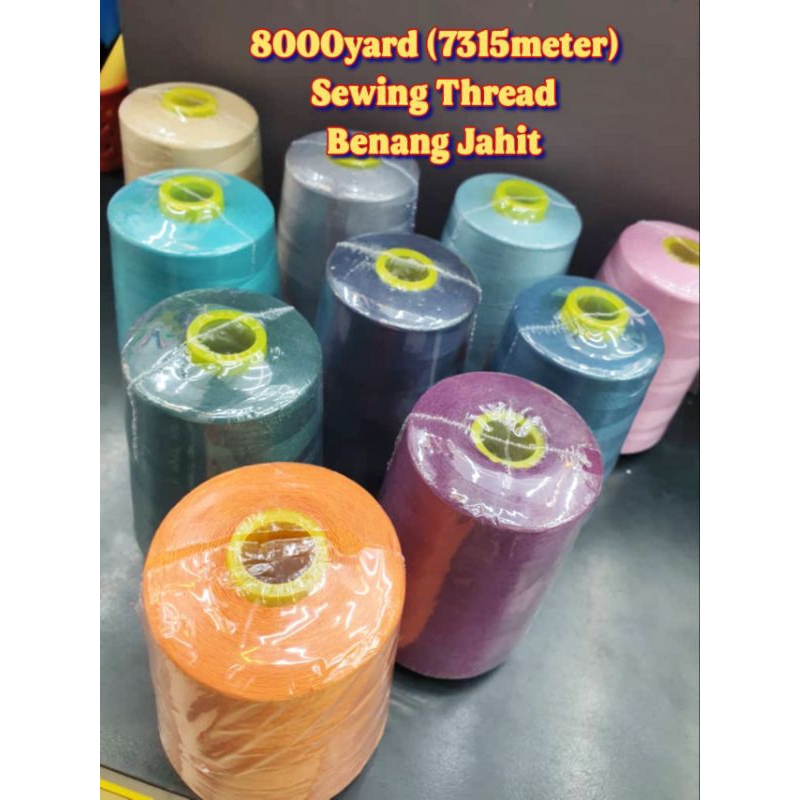 8000y Polyester Sewing Thread/Benang Jahit | Shopee Malaysia