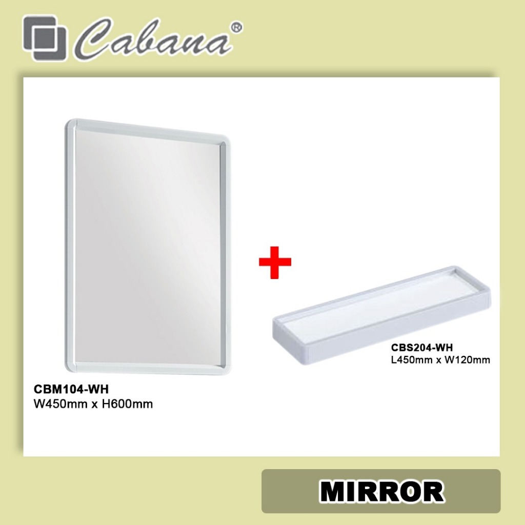 CABANA Bathroom Mirror Shelf Aluminium Mirror Deco Mirror Dressing ...