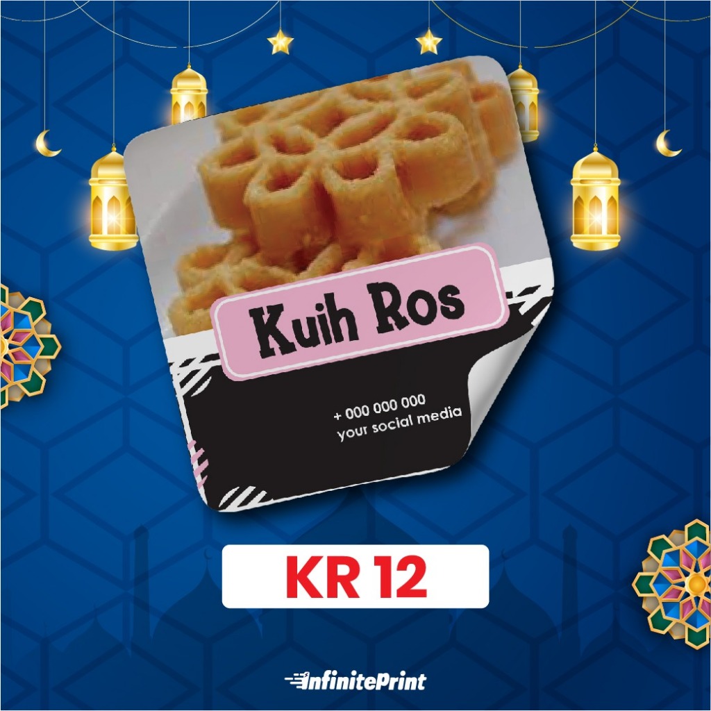 Kuih Raya Sticker Label Product - 3cm / 4cm / 5cm / 6cm / 7cm / 8cm ...